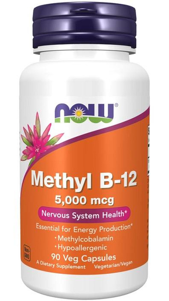 NowFoods Methyl B-12 5,000 mcg 90caps cobalamin | bodyschock.pro